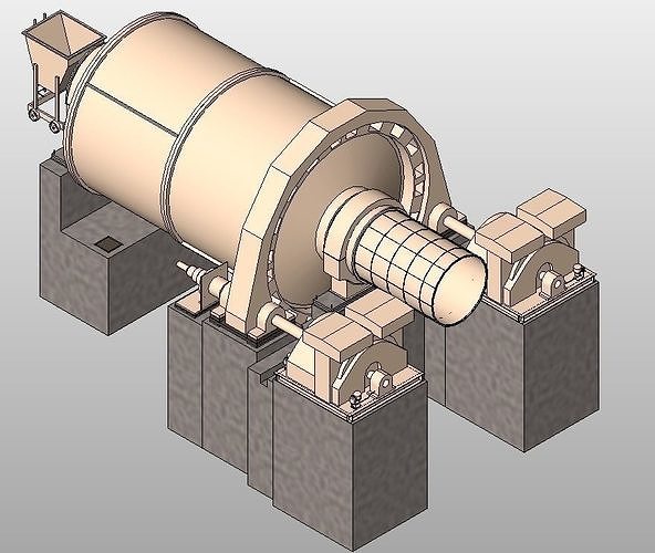 Ball Mill 2 3D model | CGTrader