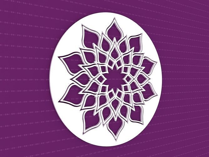 Mandala design 3D model | CGTrader