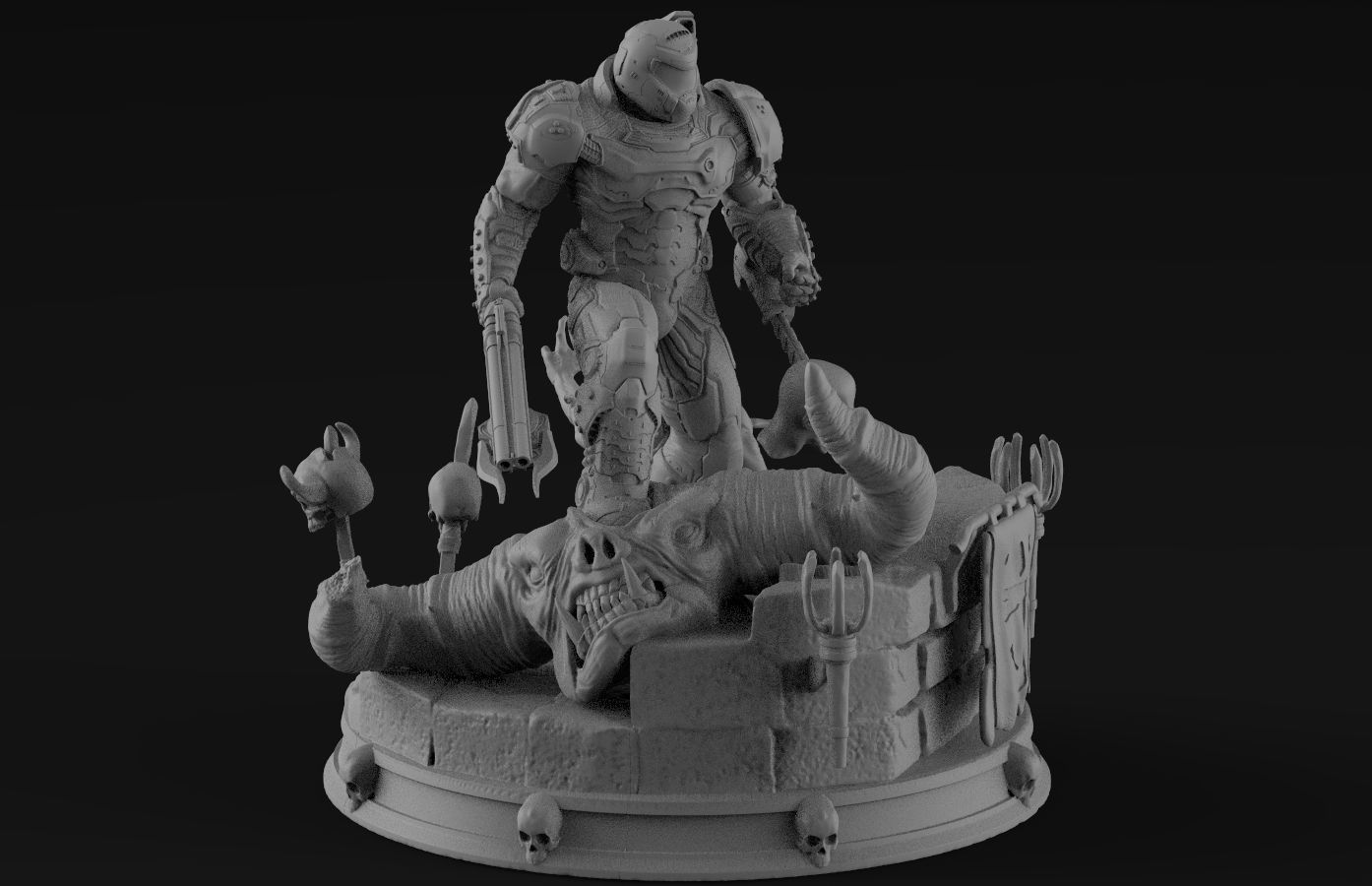 DOOM SLAYER 3D model 3D printable | CGTrader
