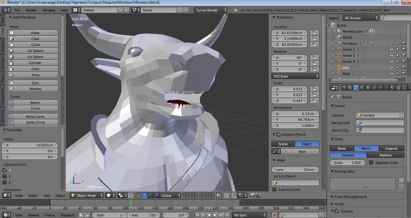 3D model Forest minotaur and snow minotaur with different weapons VR ...