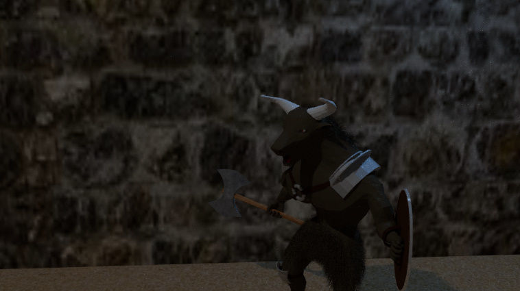 3D model Forest minotaur and snow minotaur with different weapons VR ...