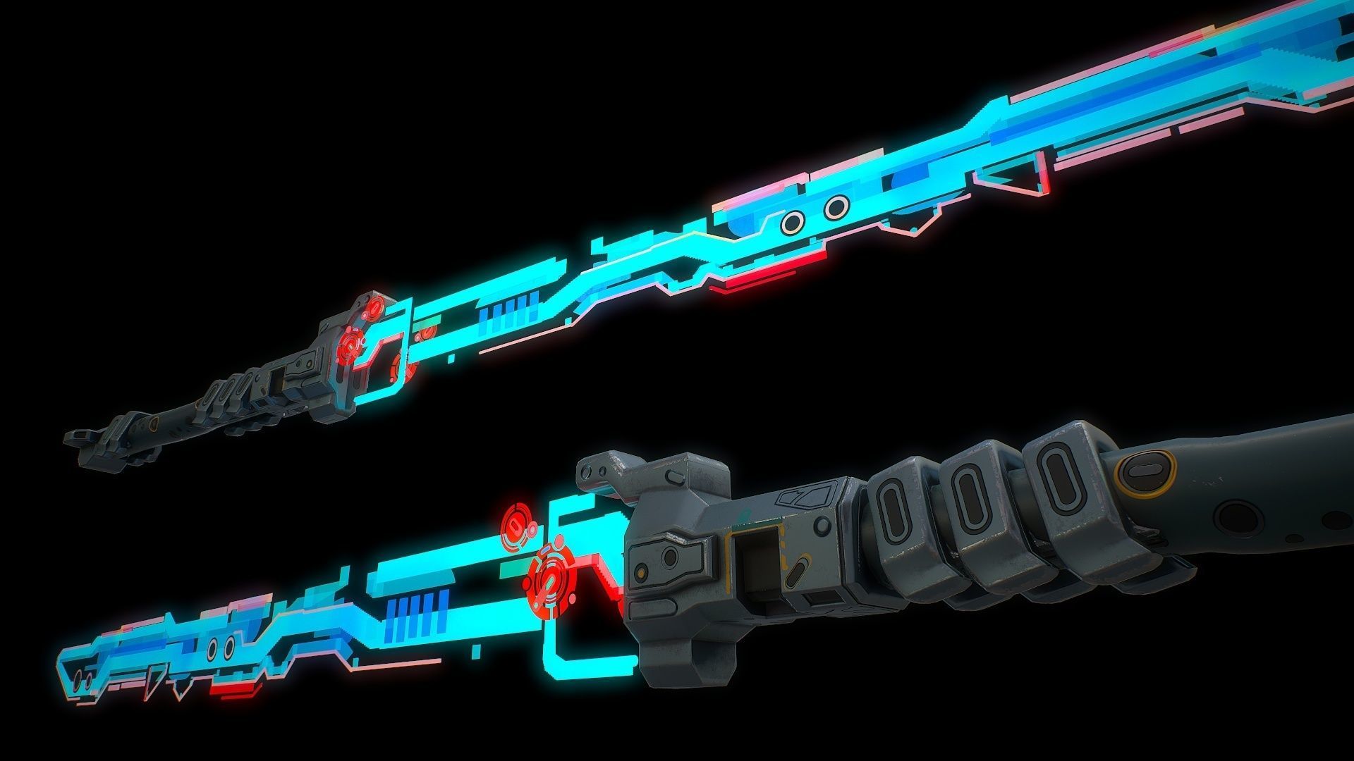 3D model Low poly sci fi energy sword weapon VR / AR / low-poly | CGTrader