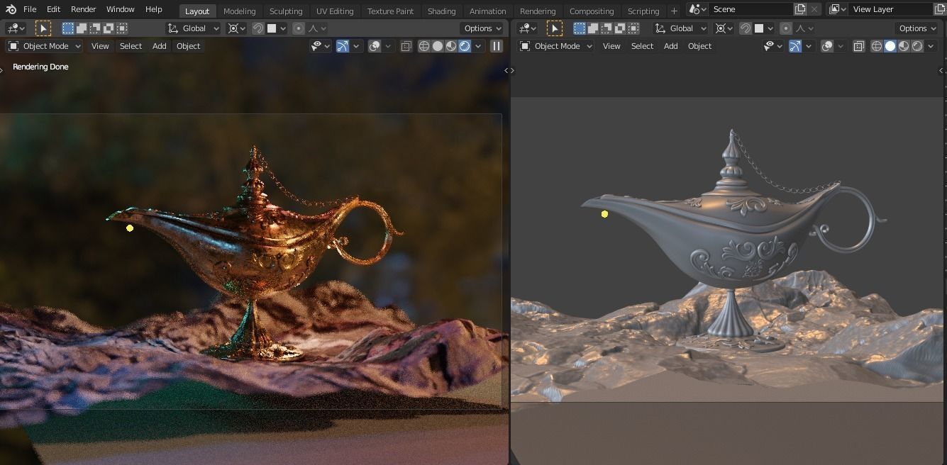 The Lamp of Aladdin 3D model | CGTrader