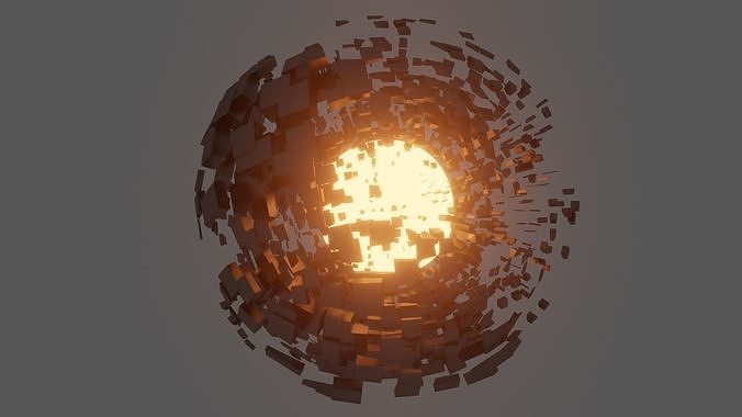 Abstract Destroyed Sphere 3D model animated | CGTrader