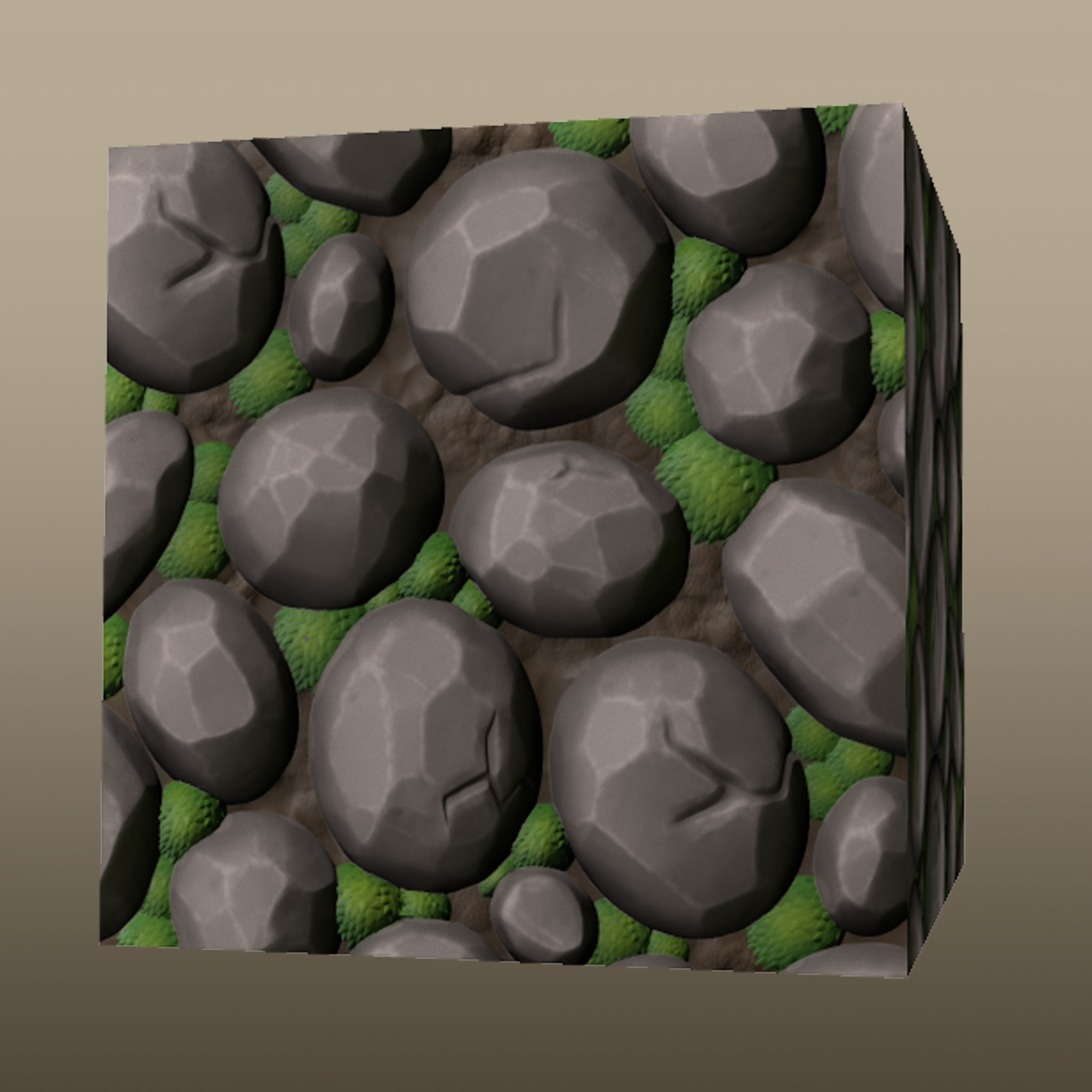 Mossy Rock Wall Material - PBR Seamless Stylized free Texture | CGTrader