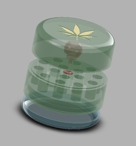 Decorative Joint Holder with lift tray Pot Weed 3D model 3D printable ...