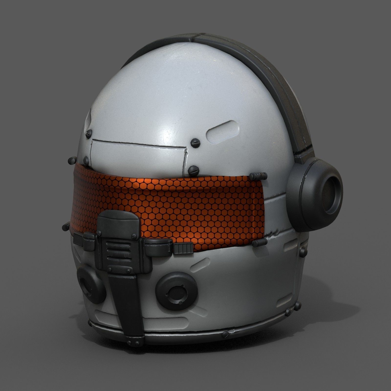 3D model Helmet scifi fantasy futuristic pilot VR / AR / low-poly ...