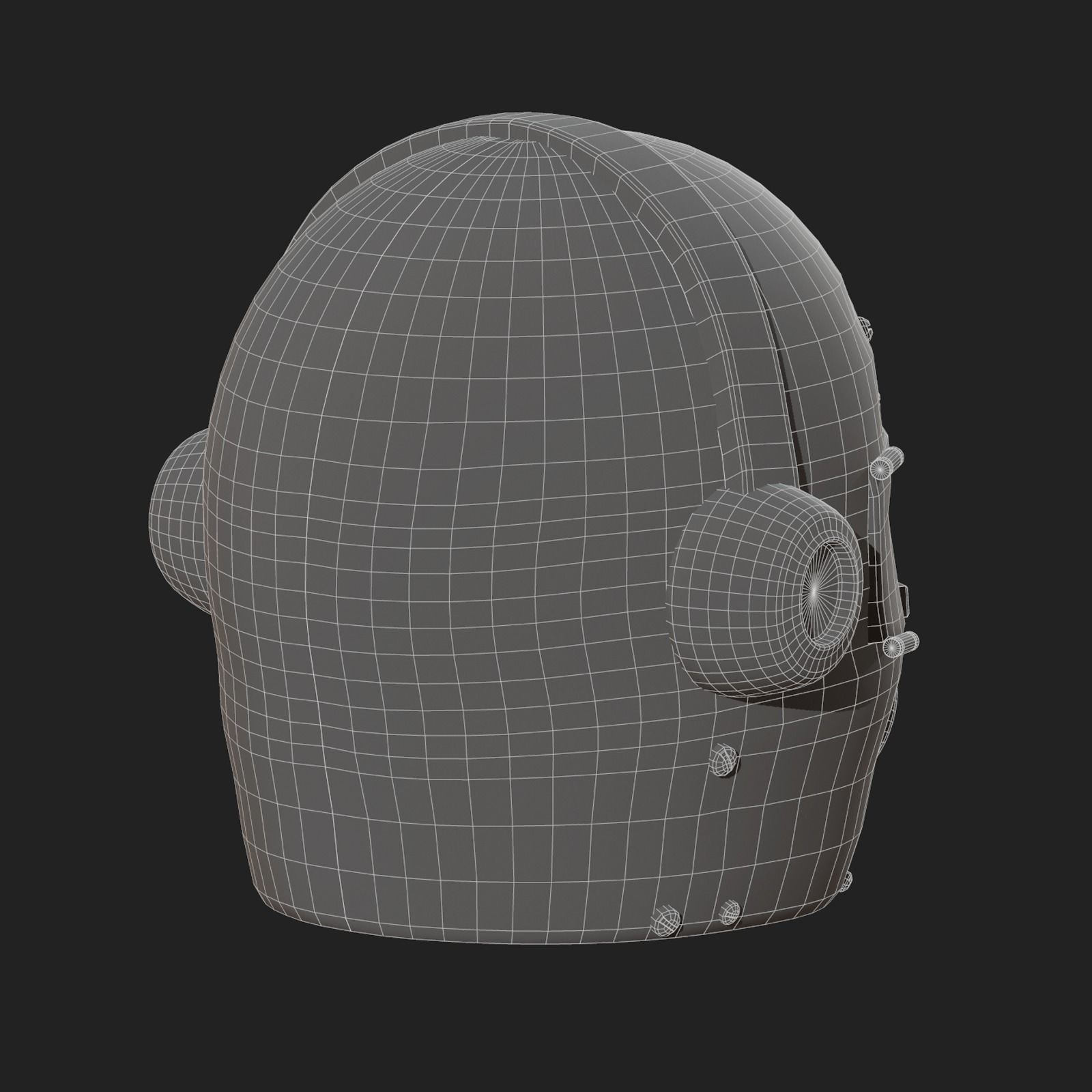 3D model Helmet scifi fantasy futuristic pilot VR / AR / low-poly ...