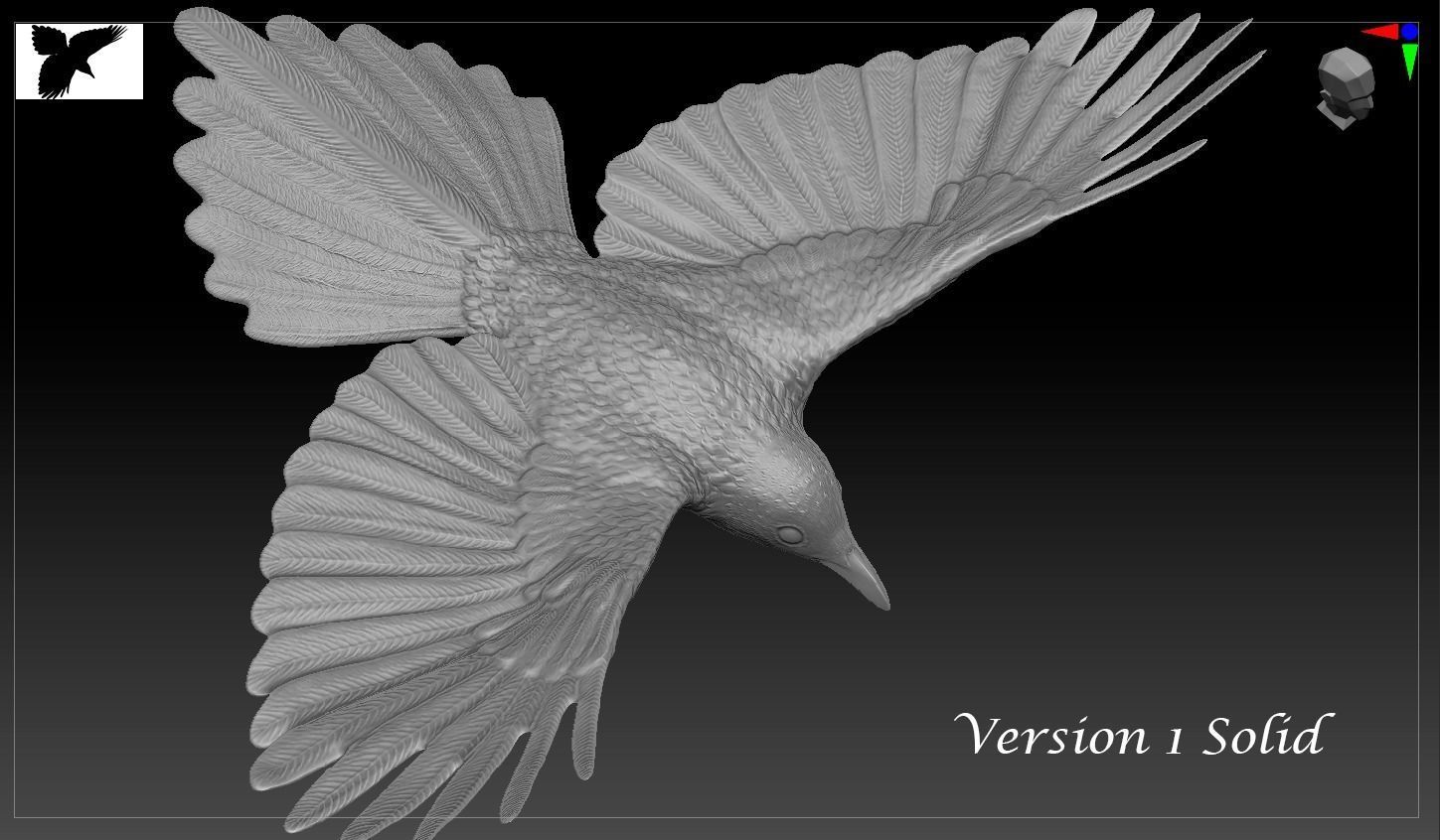 Magpie 3D model 3D printable | CGTrader