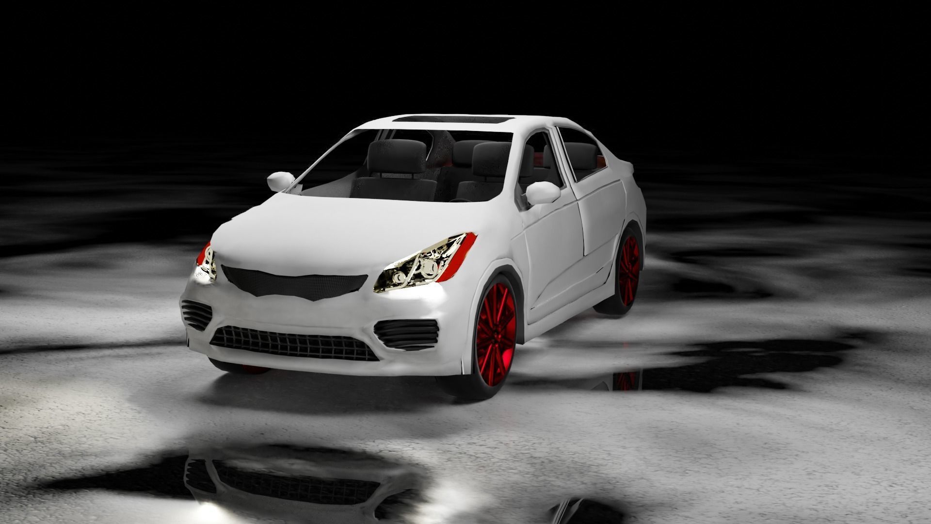 3D model Kia K2 Sedan Rio 2017 VR / AR / low-poly | CGTrader