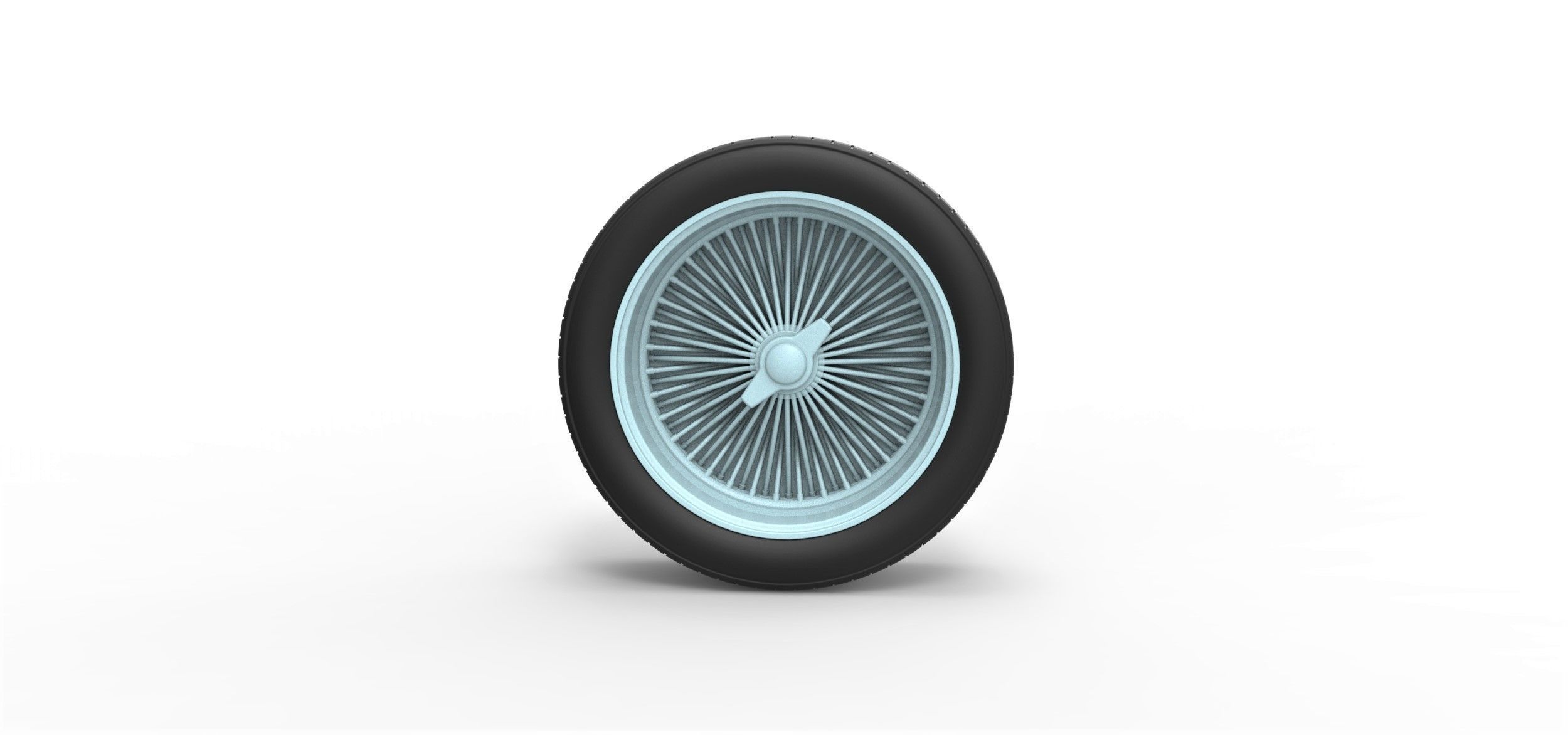 Diecast wire wheel Scale 1 to 10 3D model 3D printable | CGTrader