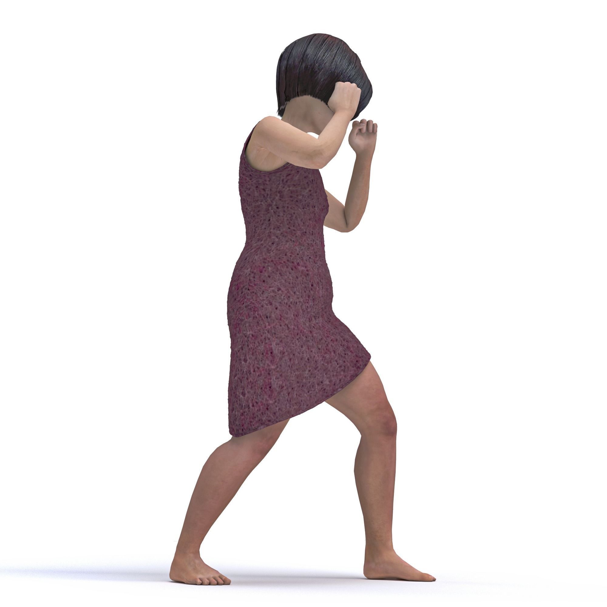 3d character child animated Punching Bag 3D model animated rigged ...