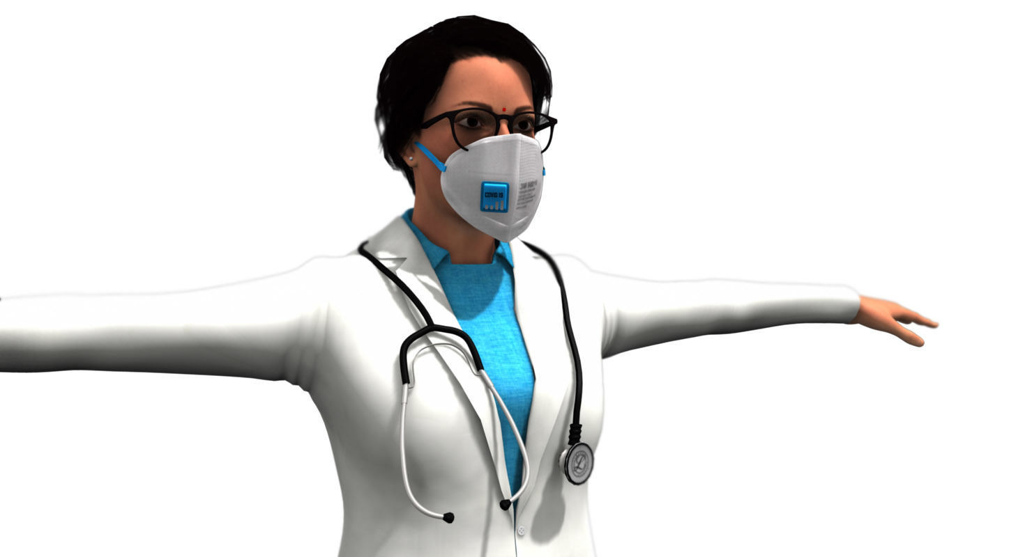 indian woman doctor 3d model 3D model | CGTrader