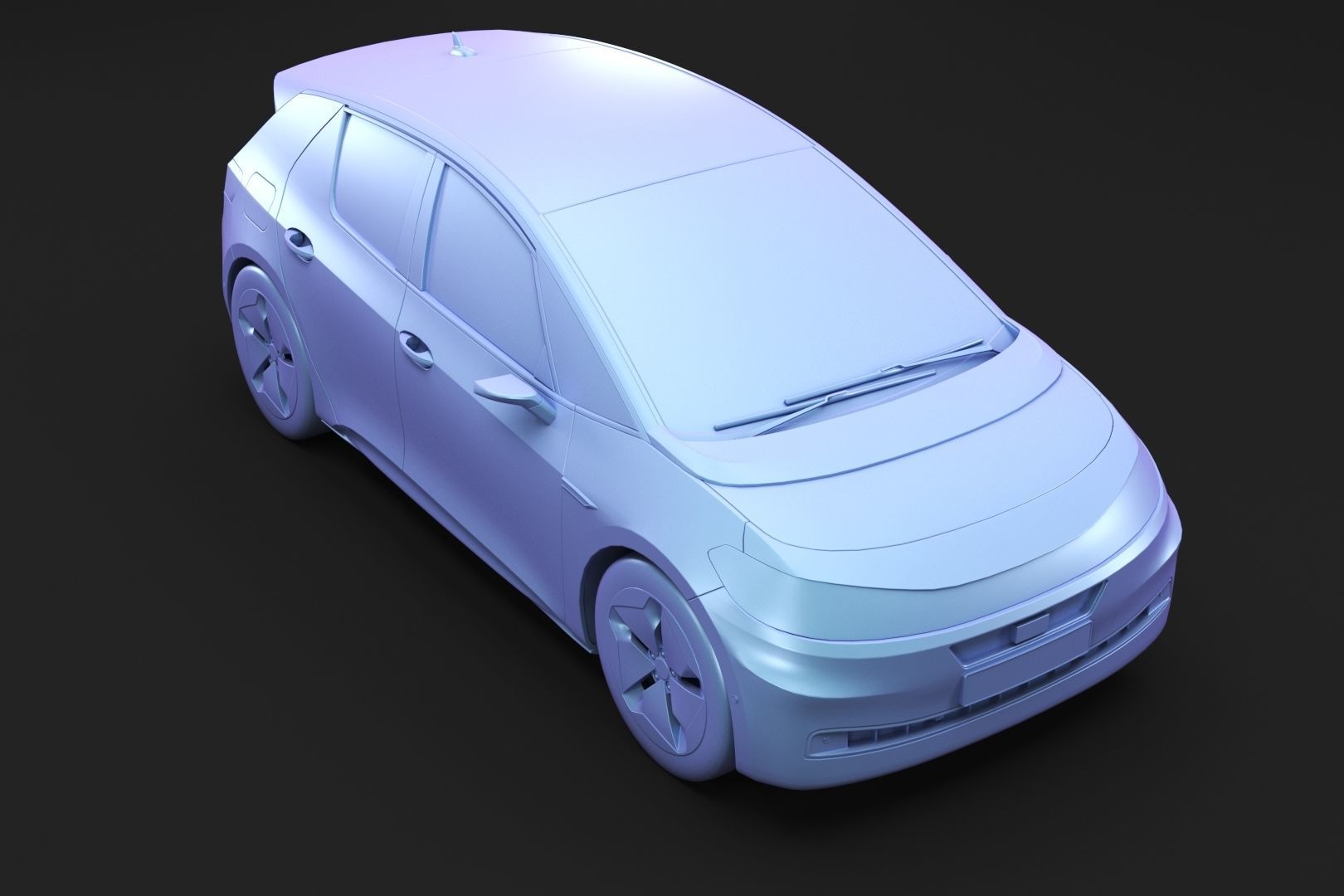 German electric compact car 3D model | CGTrader
