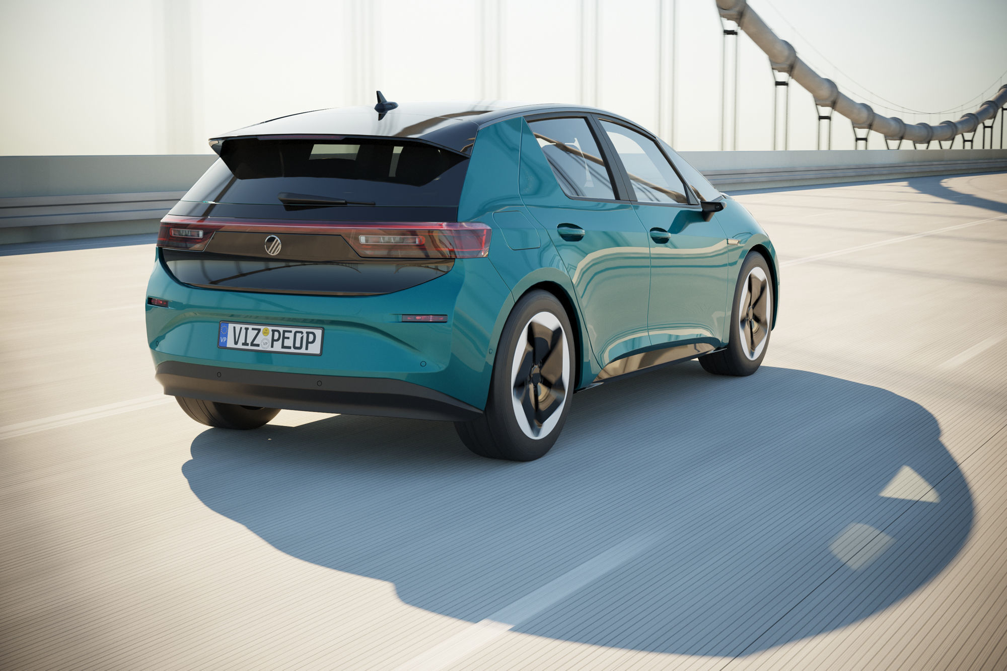 German electric compact car 3D model | CGTrader