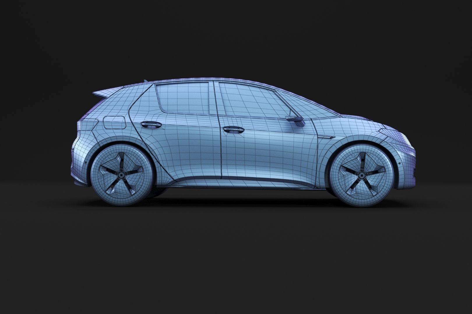 German electric compact car 3D model | CGTrader