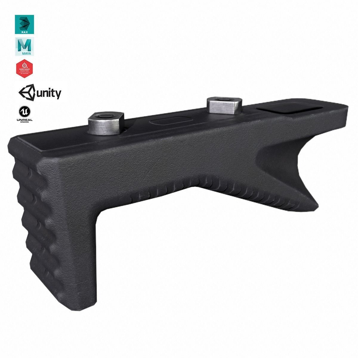 3D model Angled Foregrip Set-01 VR / AR / low-poly | CGTrader