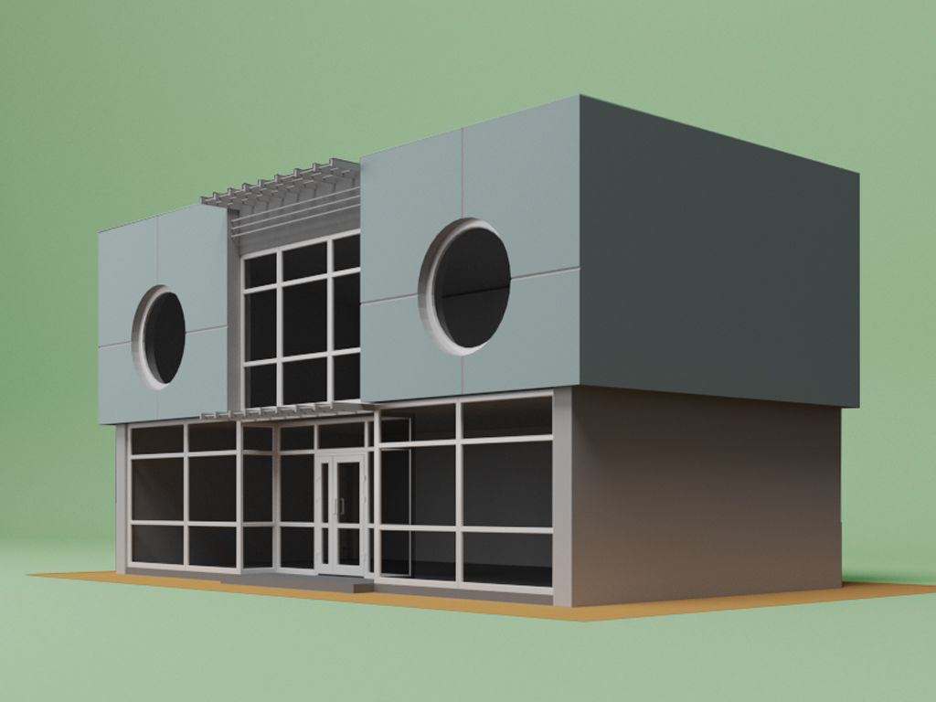 TWO-STOREY MINI MARKET 3D model | CGTrader