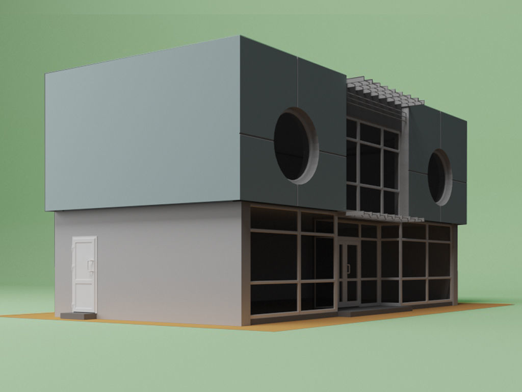 TWO-STOREY MINI MARKET 3D model | CGTrader