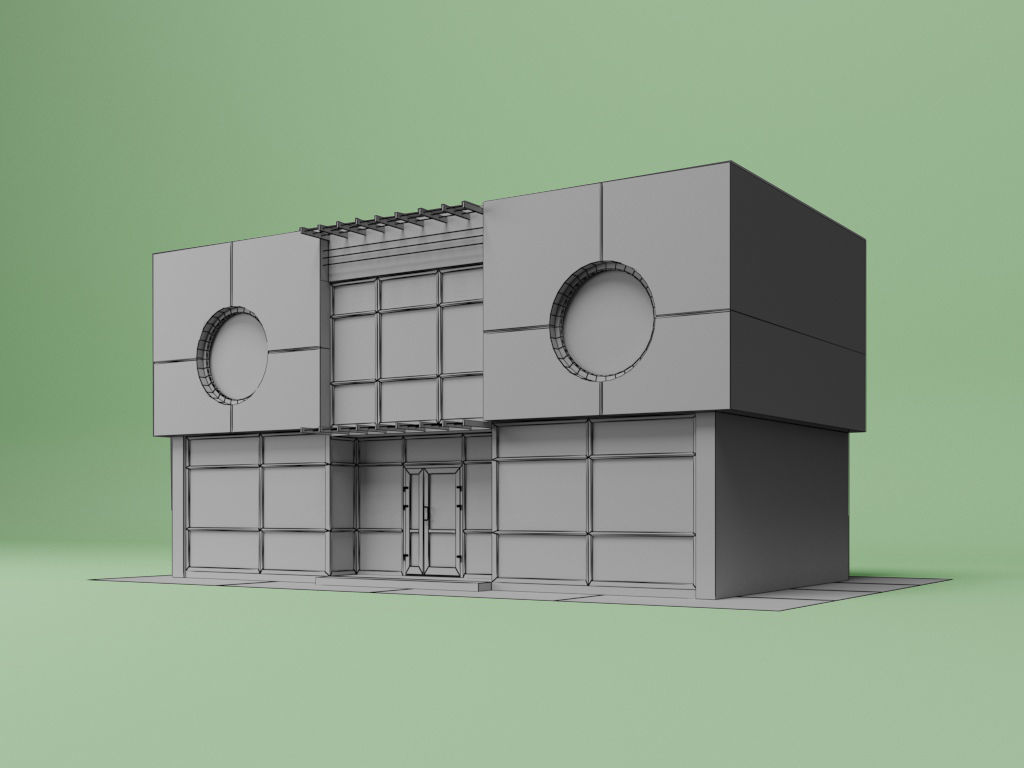 TWO-STOREY MINI MARKET 3D model | CGTrader