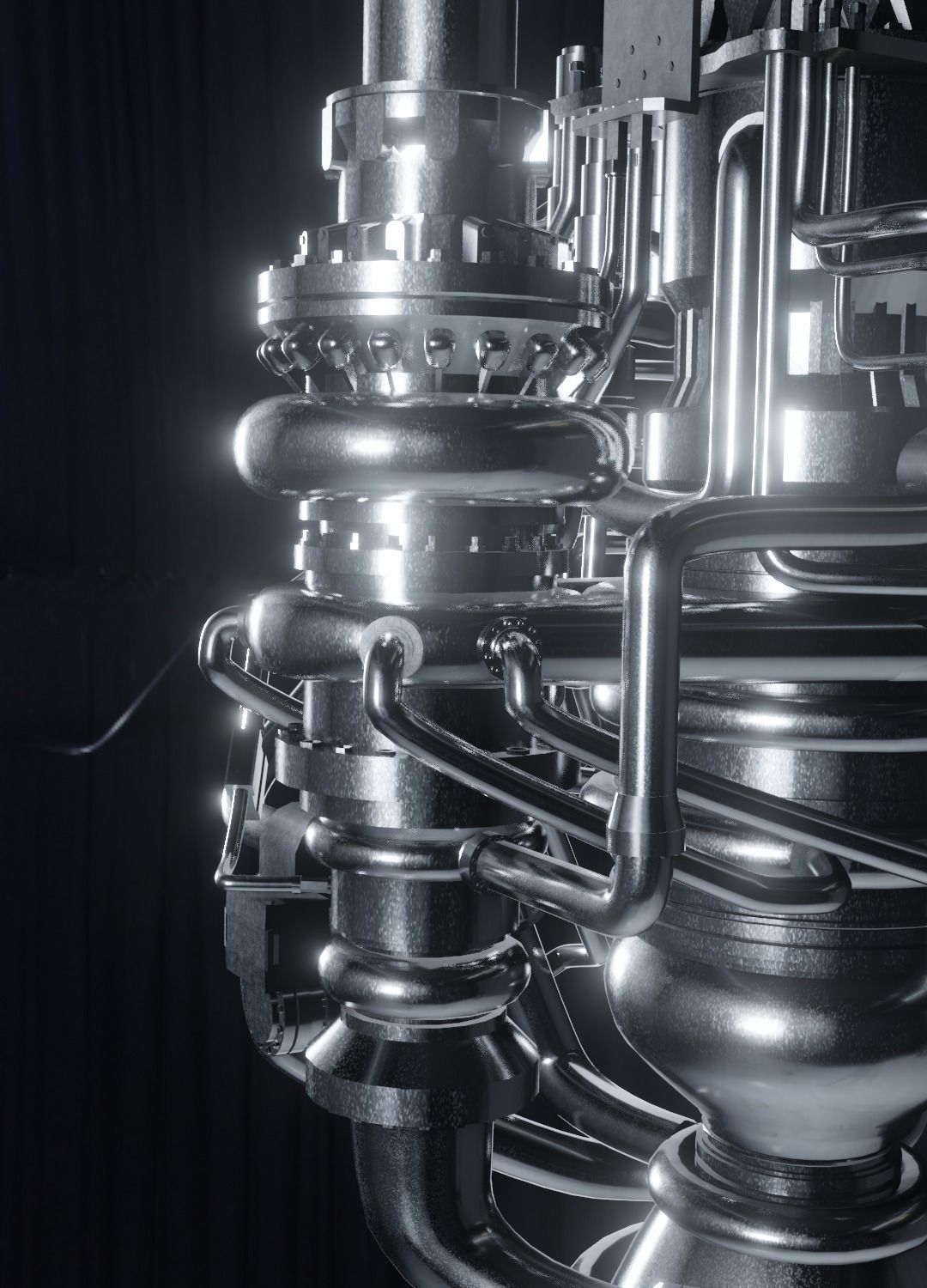 SpaceX raptor rocket engine free VR / AR / low-poly 3D model | CGTrader