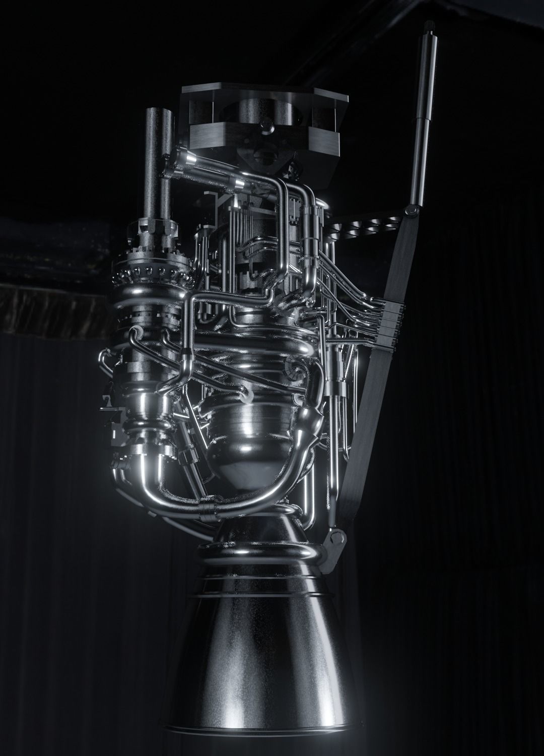 SpaceX raptor rocket engine free VR / AR / low-poly 3D model | CGTrader