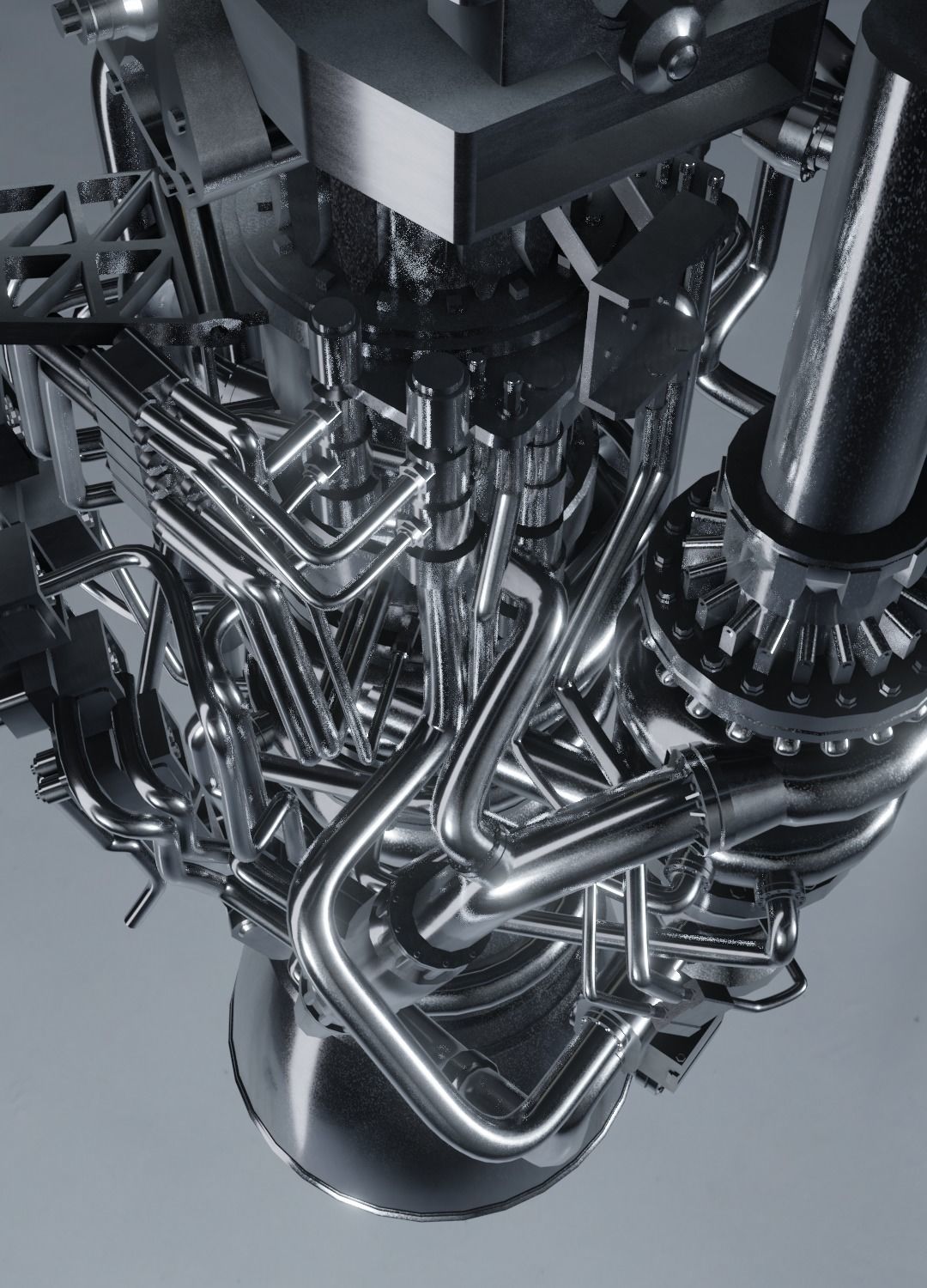 SpaceX raptor rocket engine free VR / AR / low-poly 3D model | CGTrader