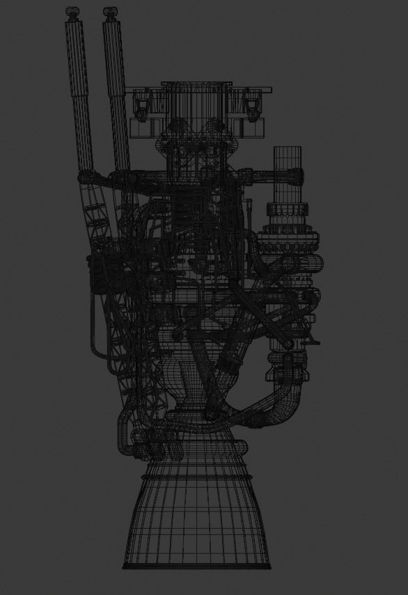 SpaceX raptor rocket engine free VR / AR / low-poly 3D model | CGTrader