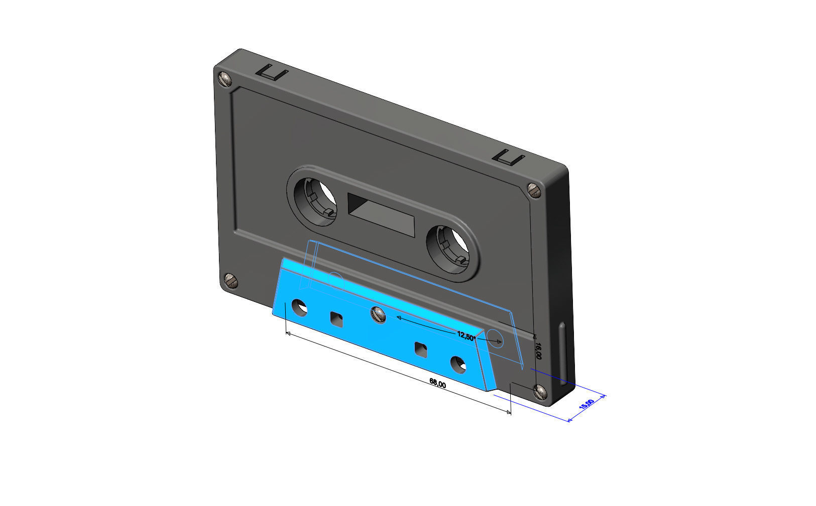 Cassette Tape replica 3D model 3D printable | CGTrader