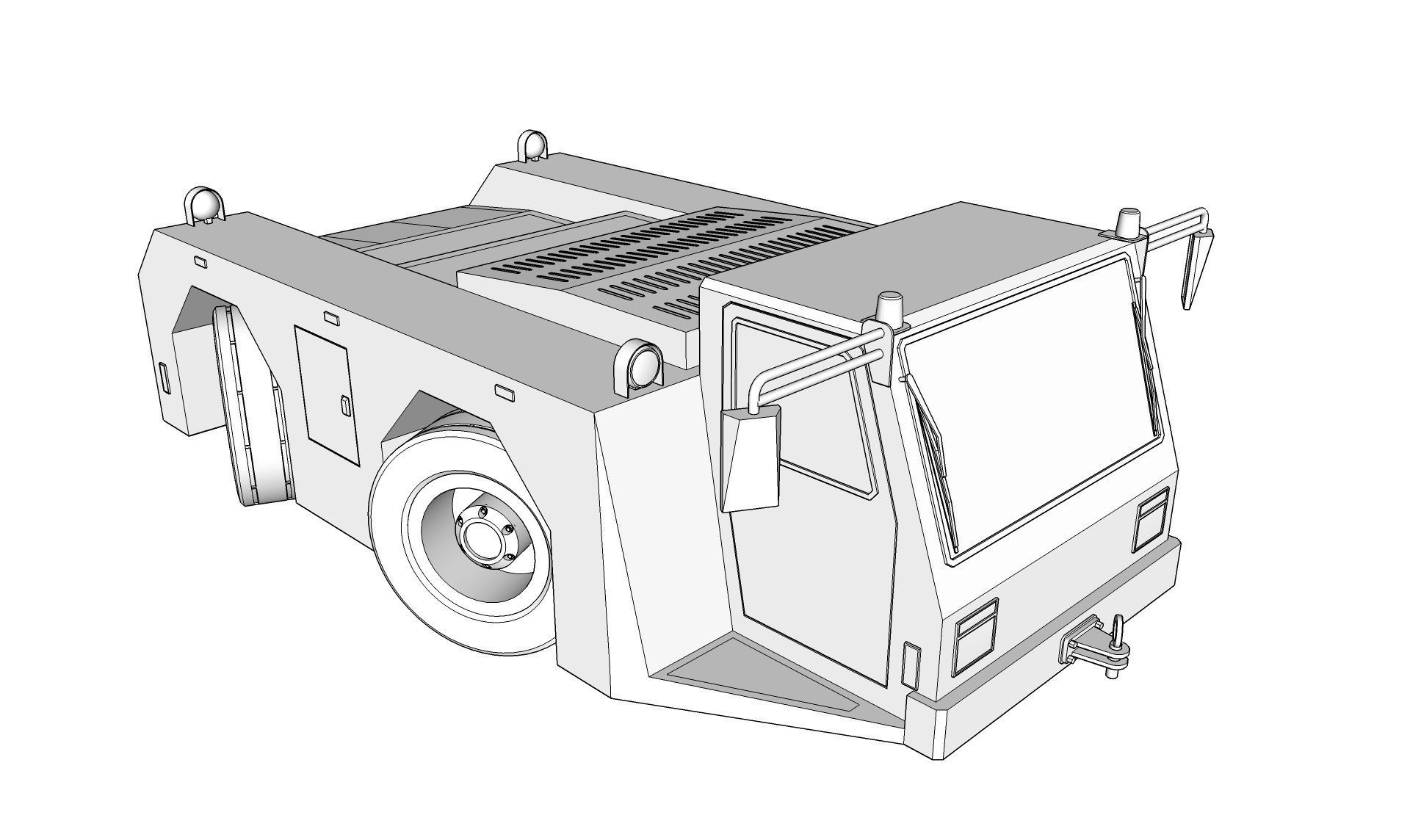 Airport Tug 3D model | CGTrader