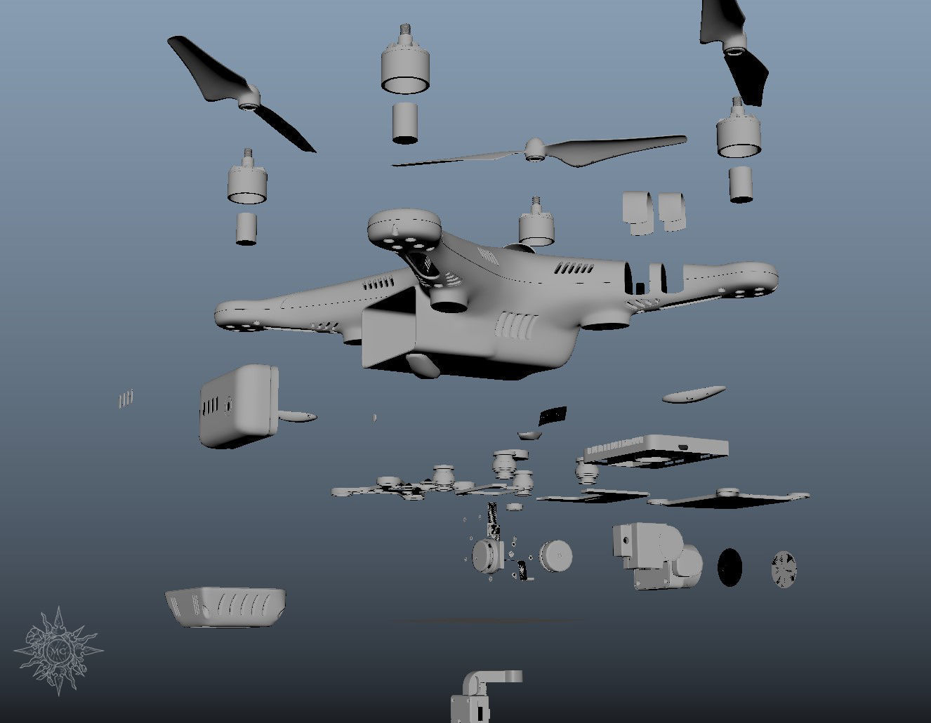 DJI Phantom 3 Professional free 3D model | CGTrader
