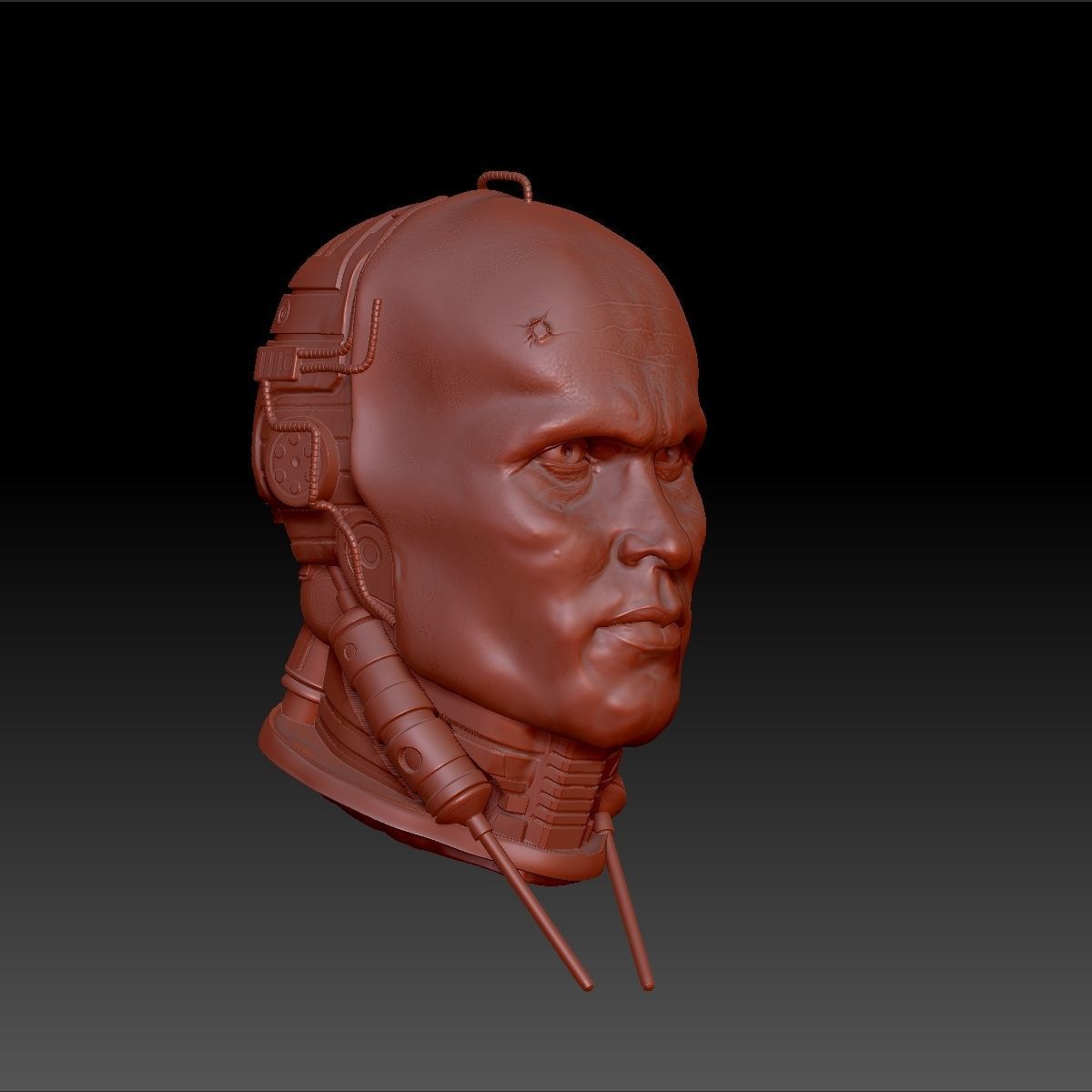 Robocop bust of man 3D model 3D printable | CGTrader
