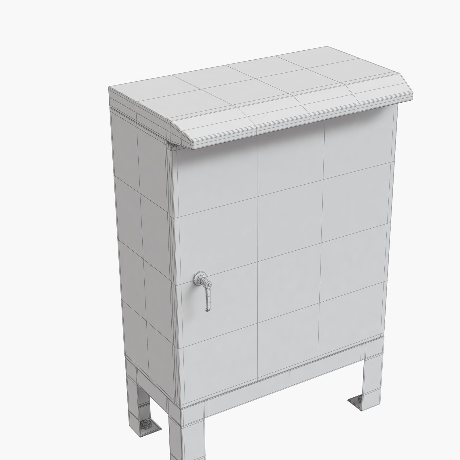Outdoor electric box detailed 3D model | CGTrader
