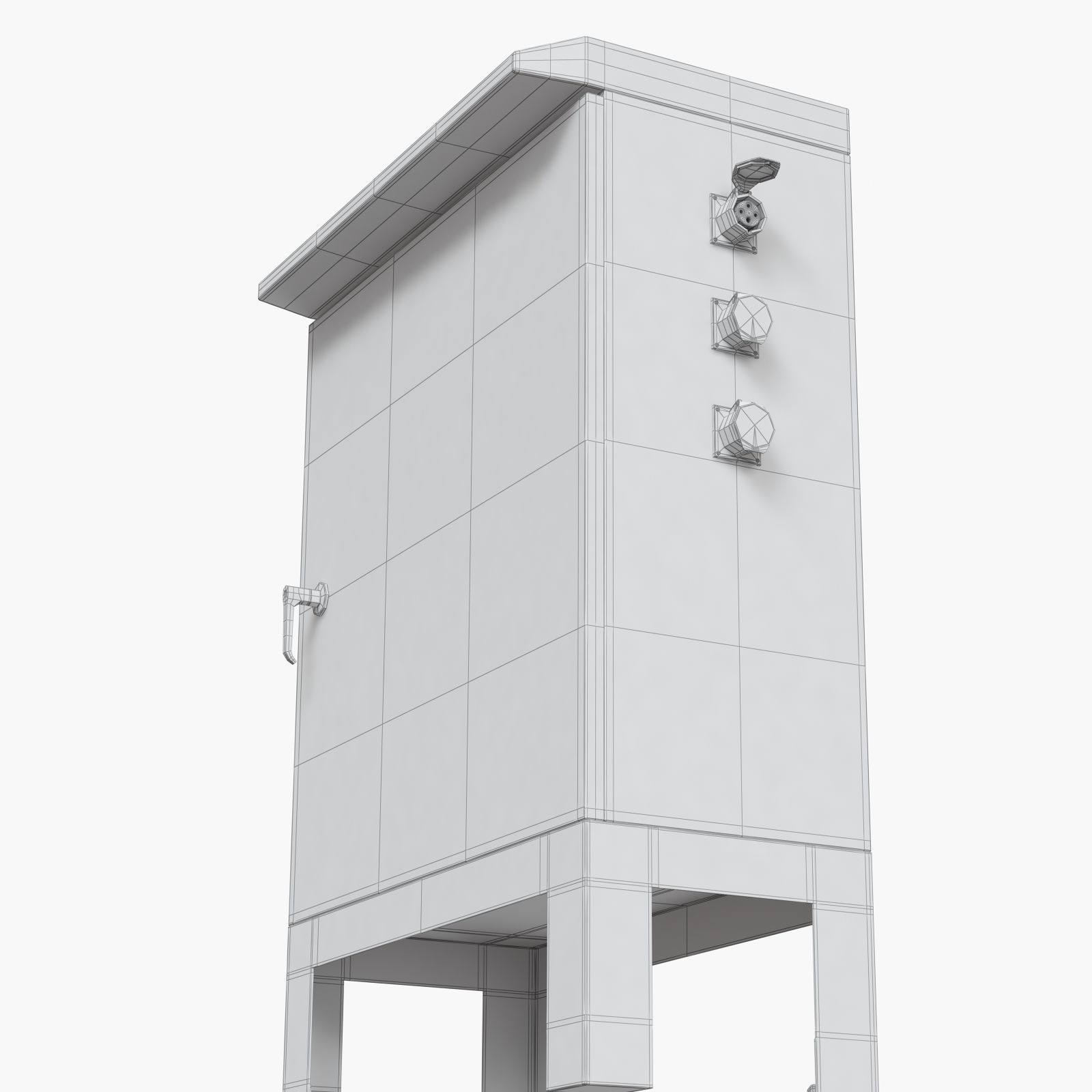 Outdoor electric box detailed 3D model | CGTrader