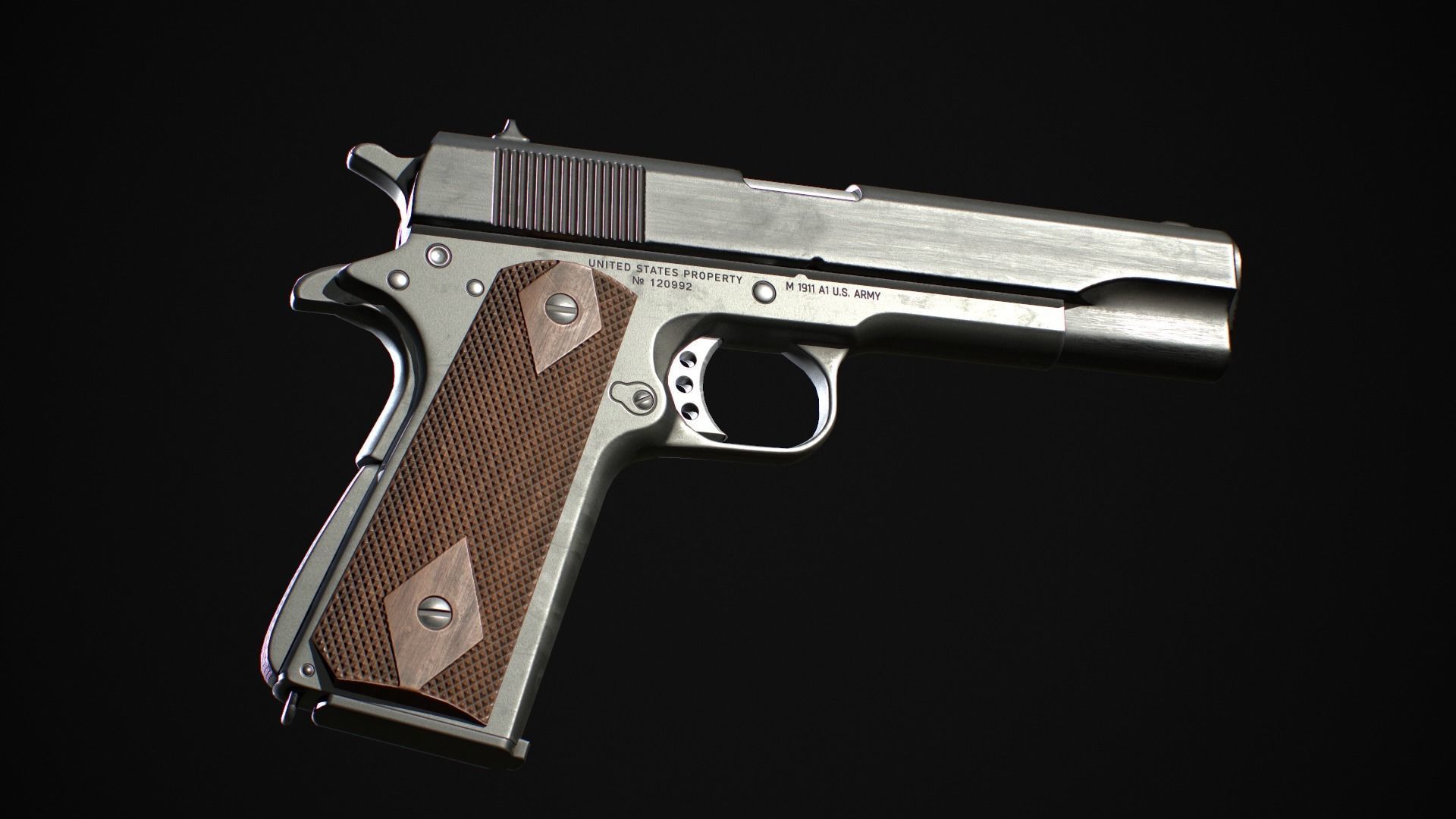 3D model Colt 1911 Hand Gun VR / AR / low-poly | CGTrader