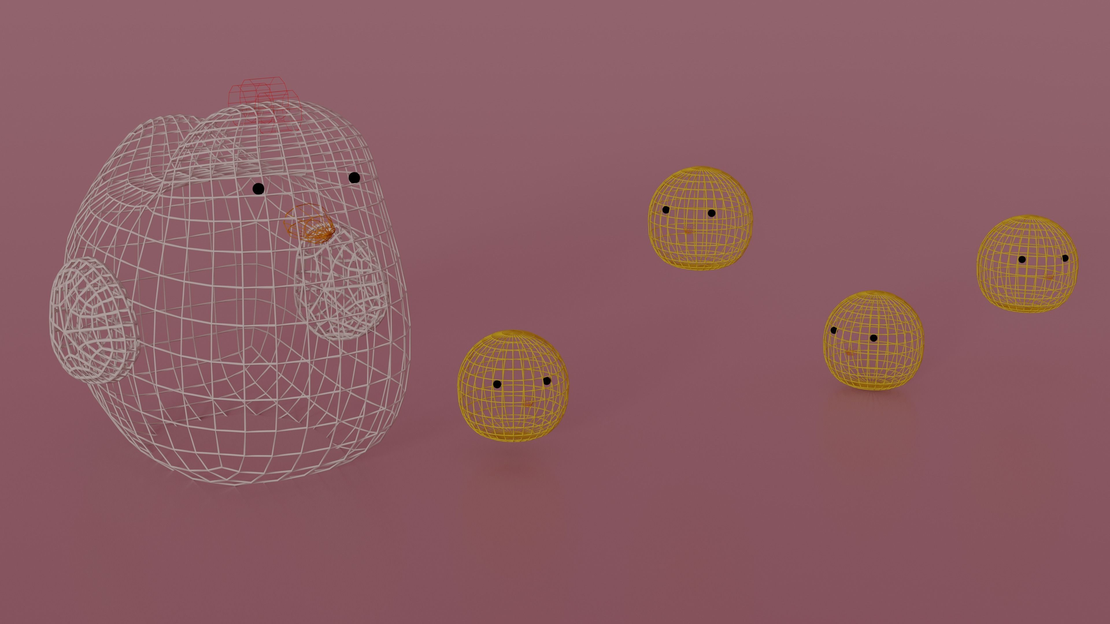 Stylized Cartoon Chicken and Chicks free 3D model | CGTrader