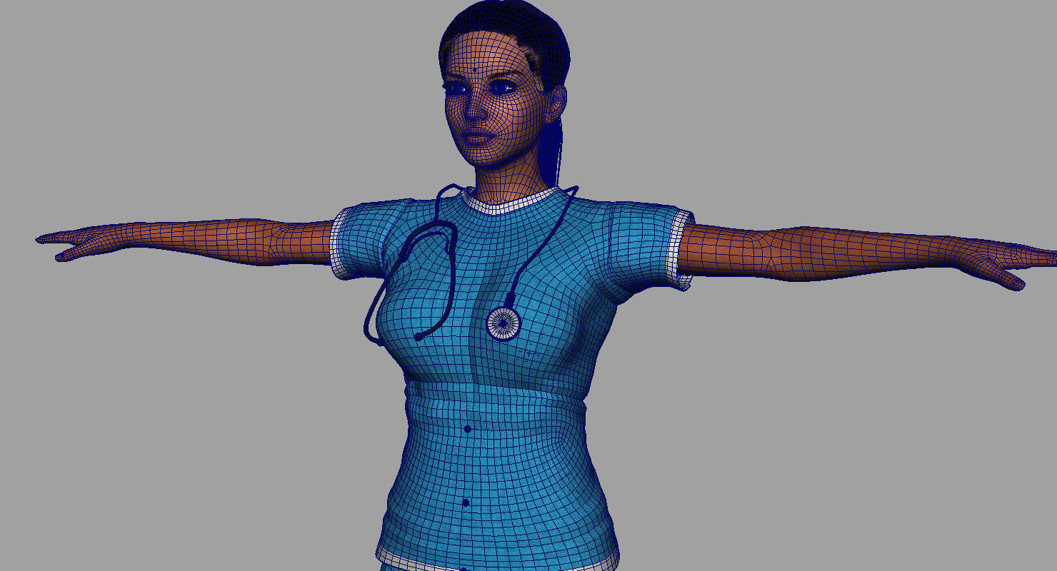 indian girl woman doctor 3d model 3D model | CGTrader