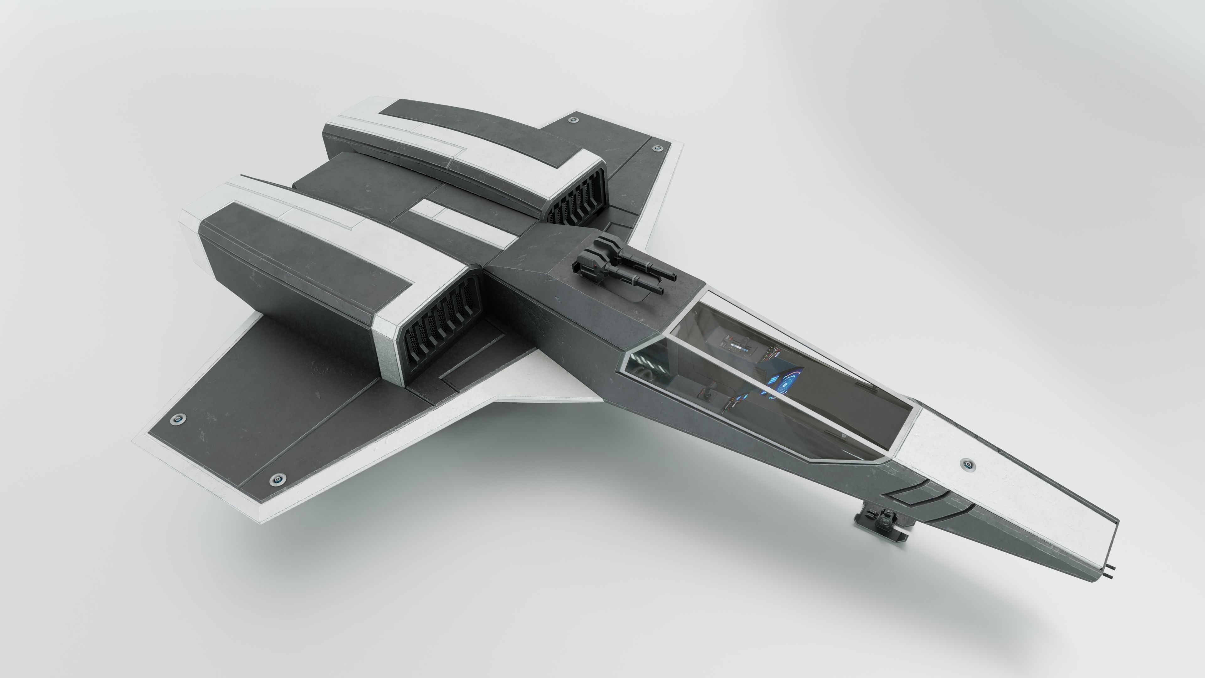 3D model Sci-Fi Space Fighter VR / AR / low-poly | CGTrader