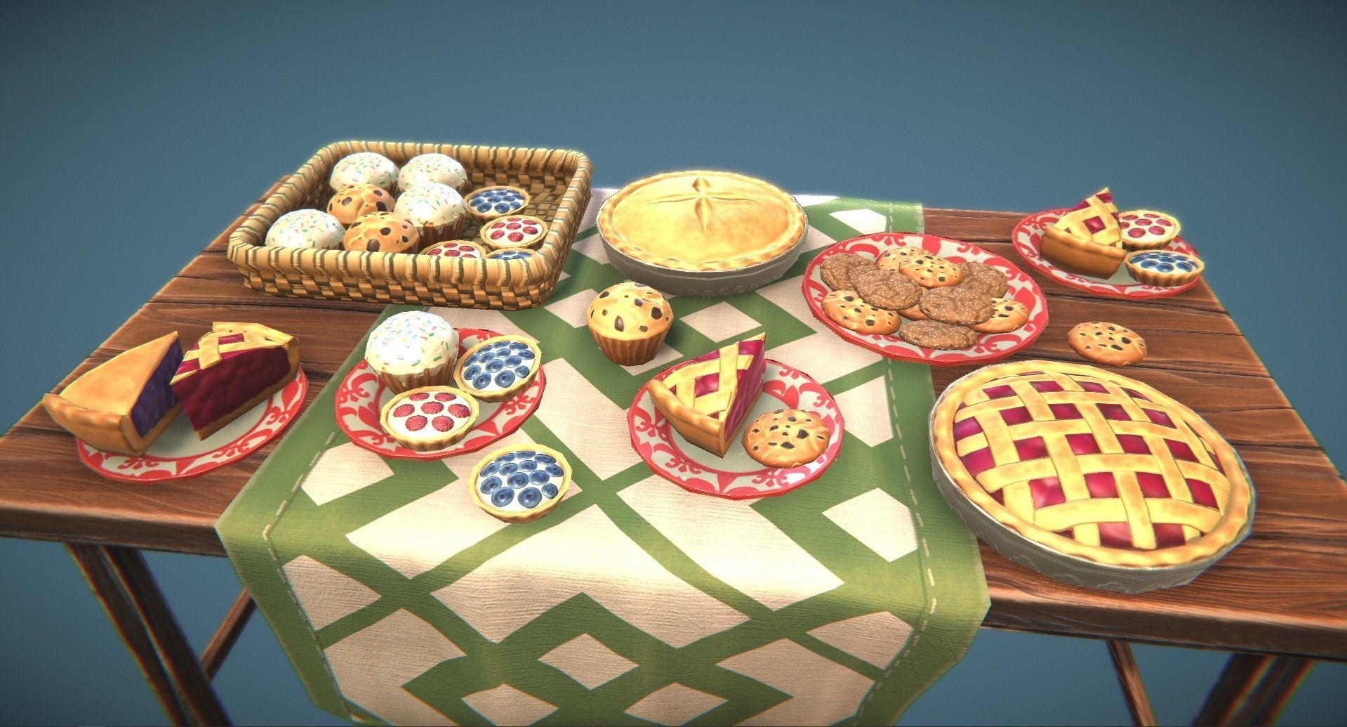 3D model Stylized Bakery Pack VR / AR / low-poly | CGTrader