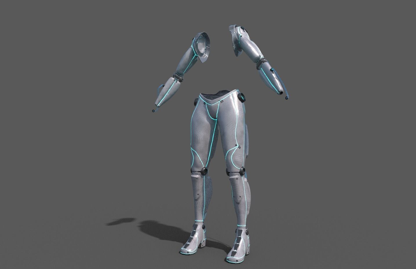 3D model CYBORG gun with lights VR / AR / low-poly | CGTrader