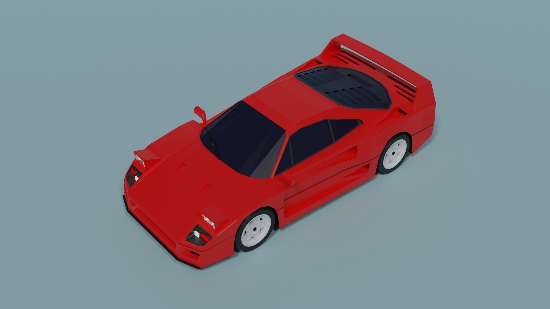 3D model Ferrari F40 VR / AR / low-poly | CGTrader