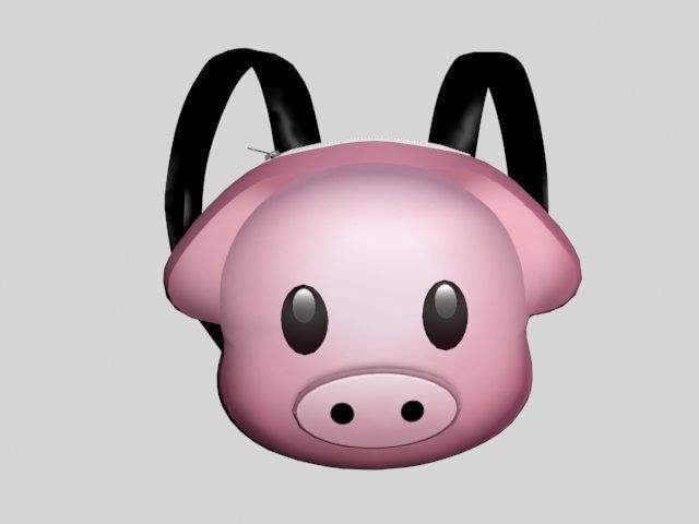 Piggy Backpack 3D model | CGTrader