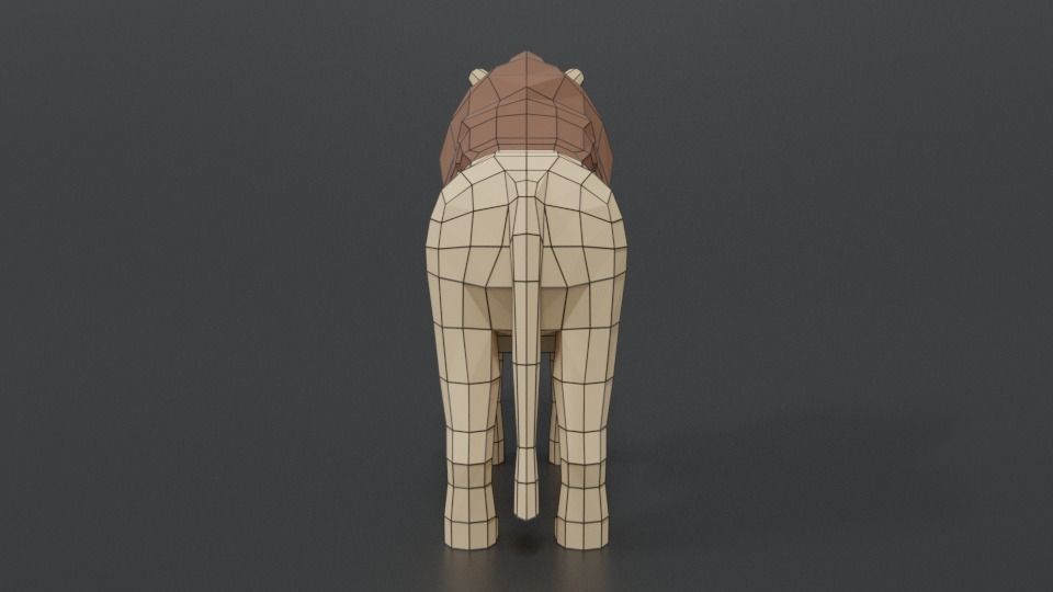 3D model Low Poly Cartoon Male Lion VR / AR / low-poly | CGTrader