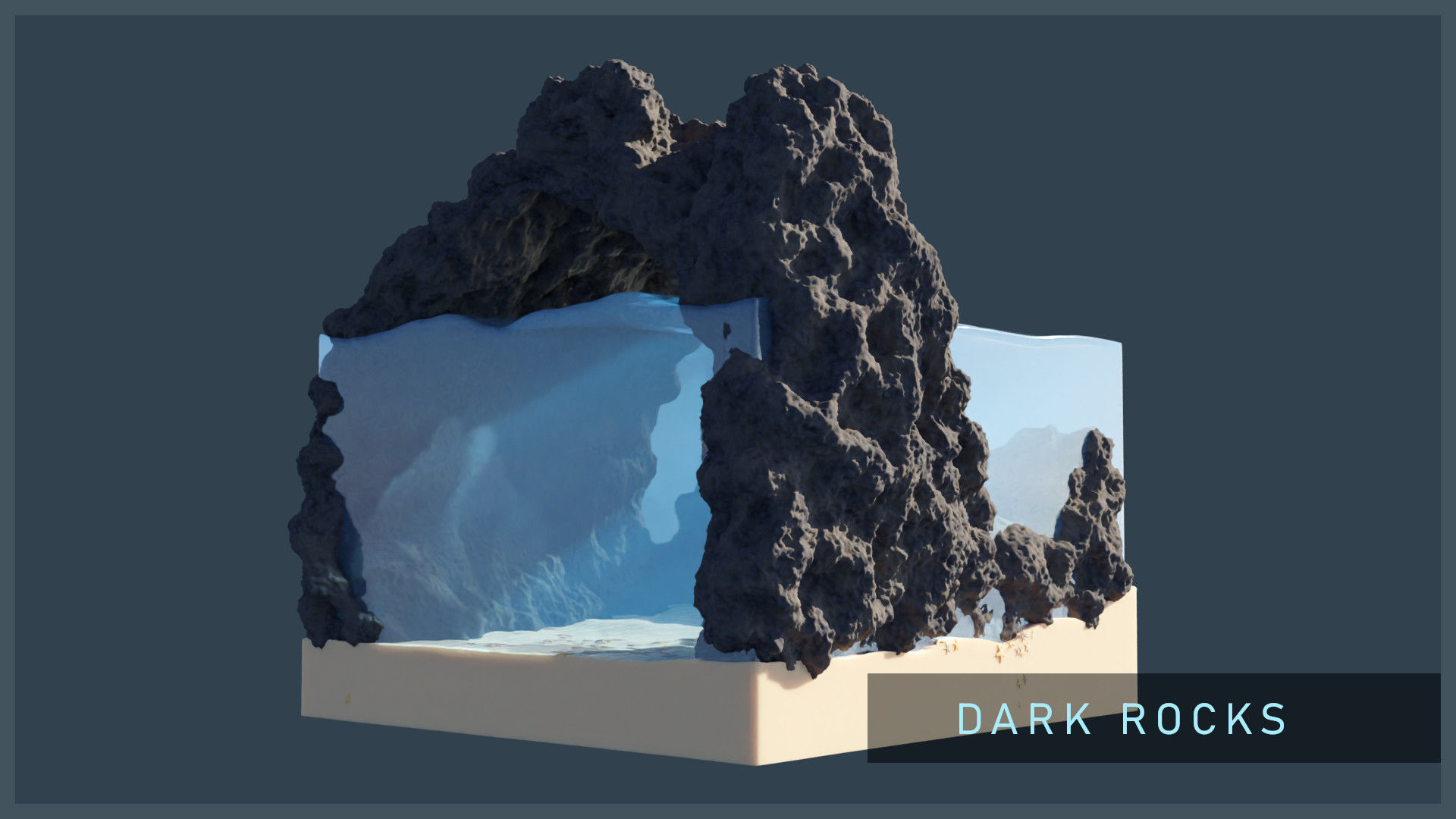 Underwater Cave Environment 3D model animated | CGTrader