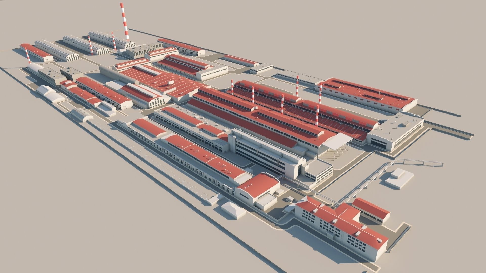 Factory 3D model engineering | CGTrader