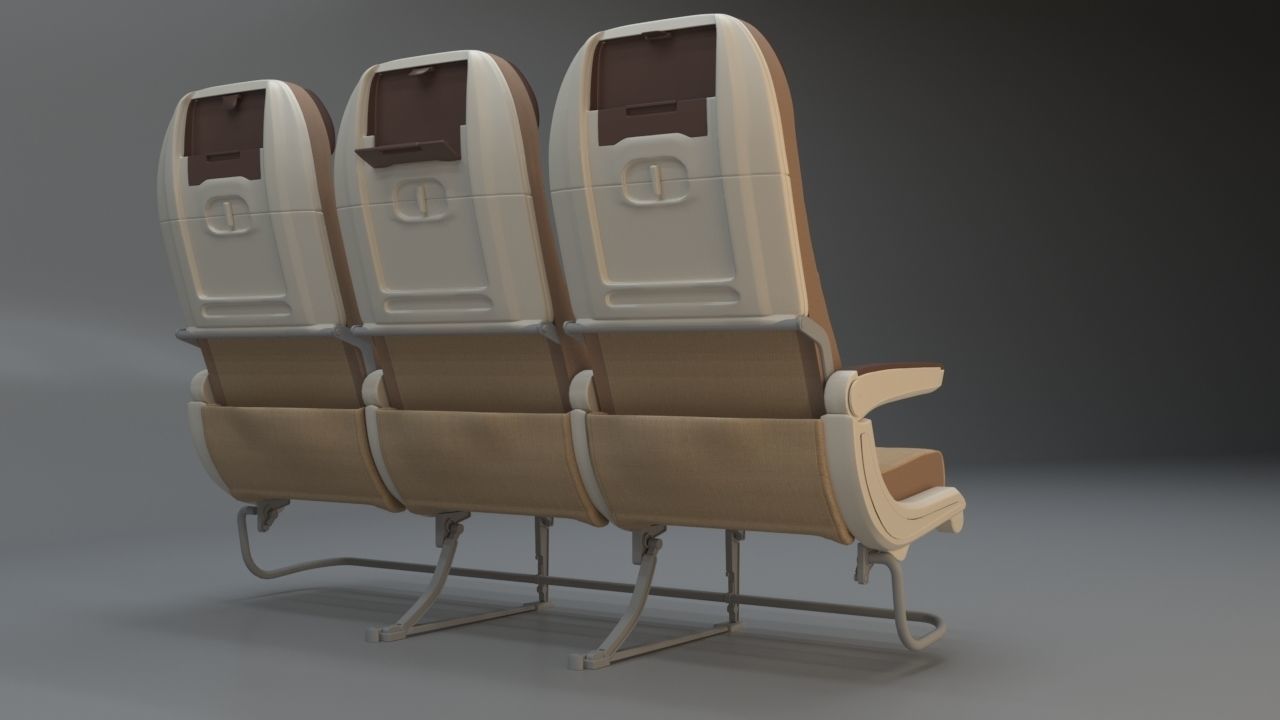 airplane passenger seat 3D model | CGTrader