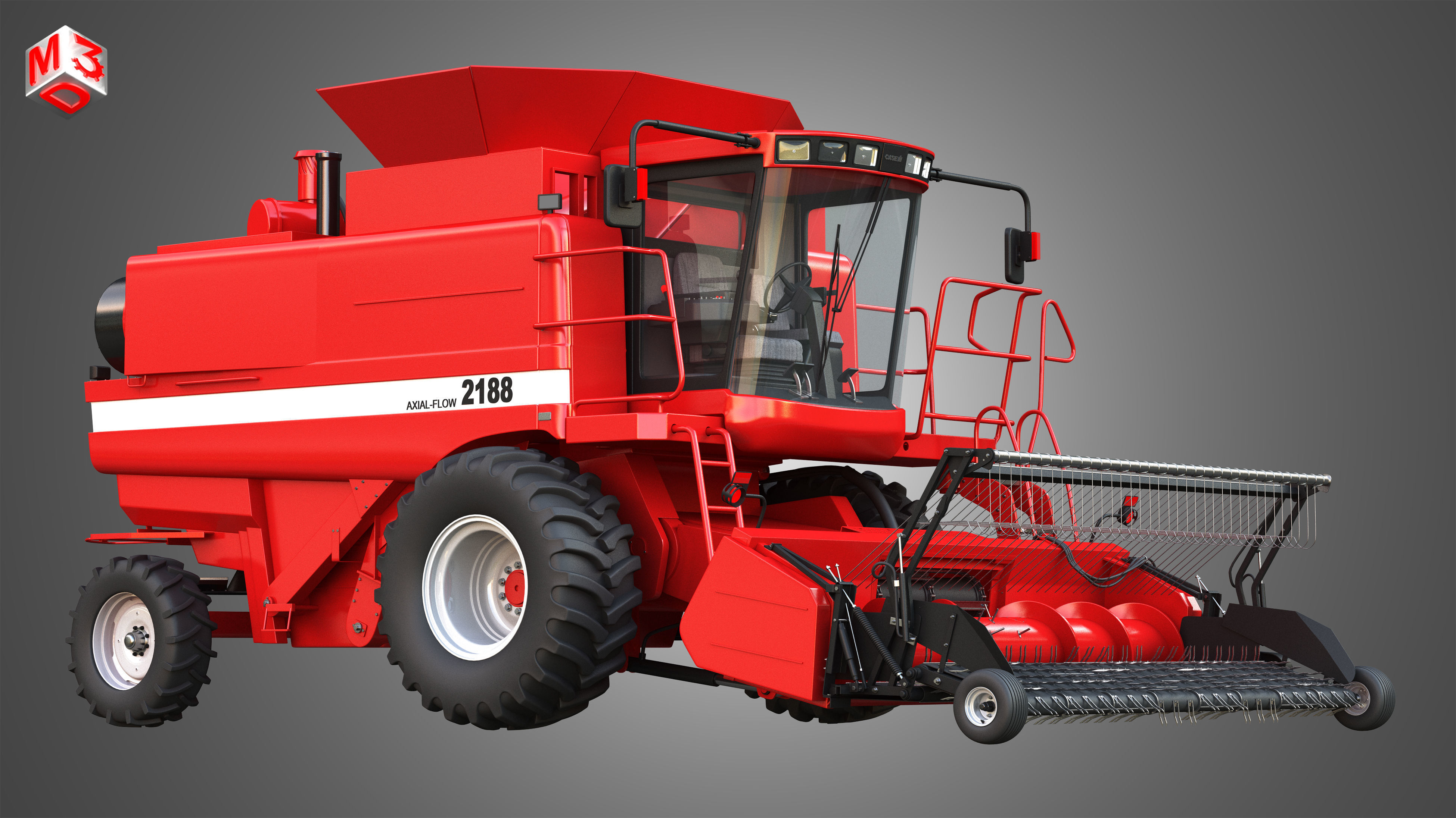 IH 1688 Combine Harvester - with Forage Harvester Head 3D model | CGTrader