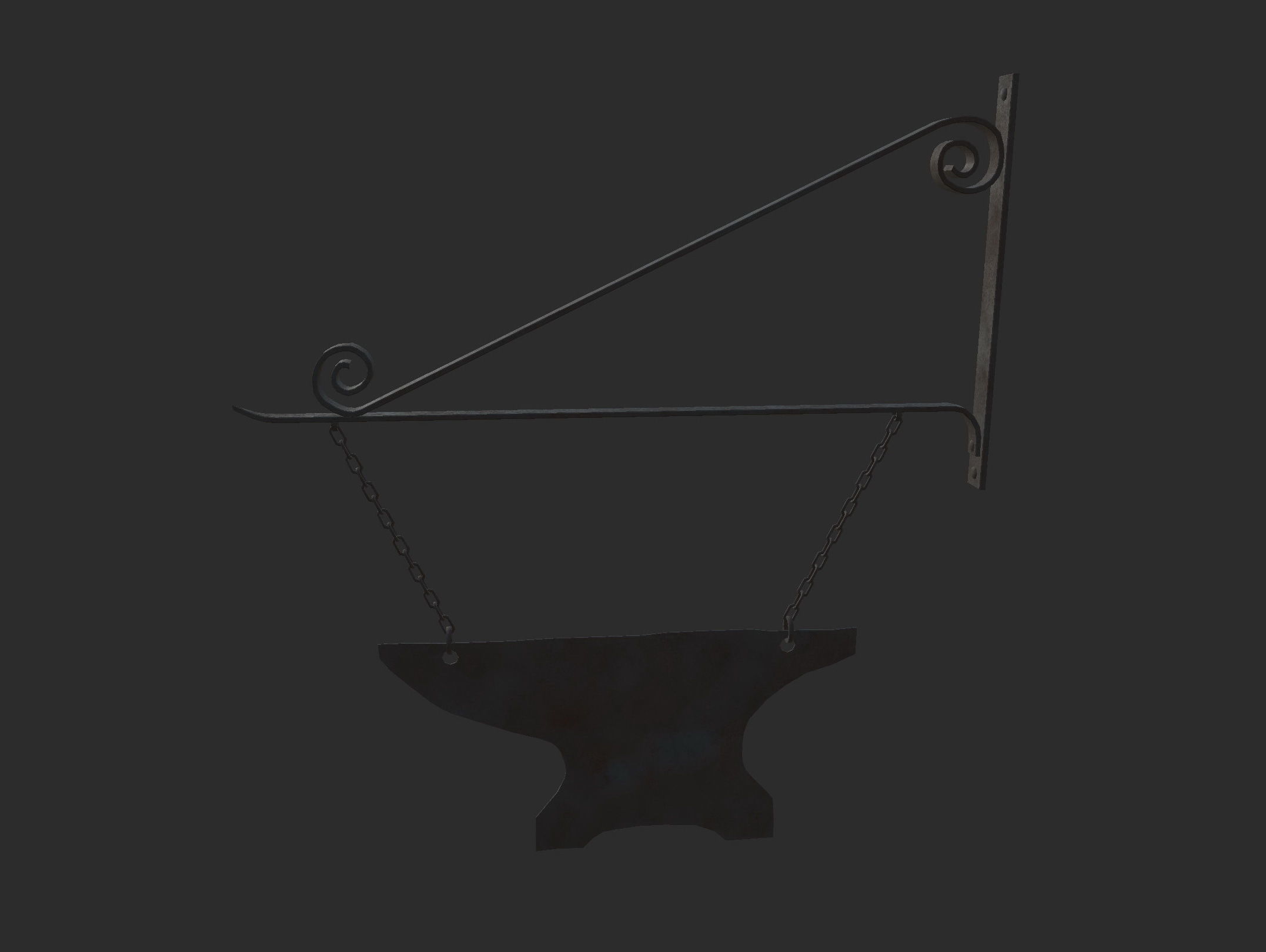 3D model Blacksmith Sign VR / AR / low-poly | CGTrader