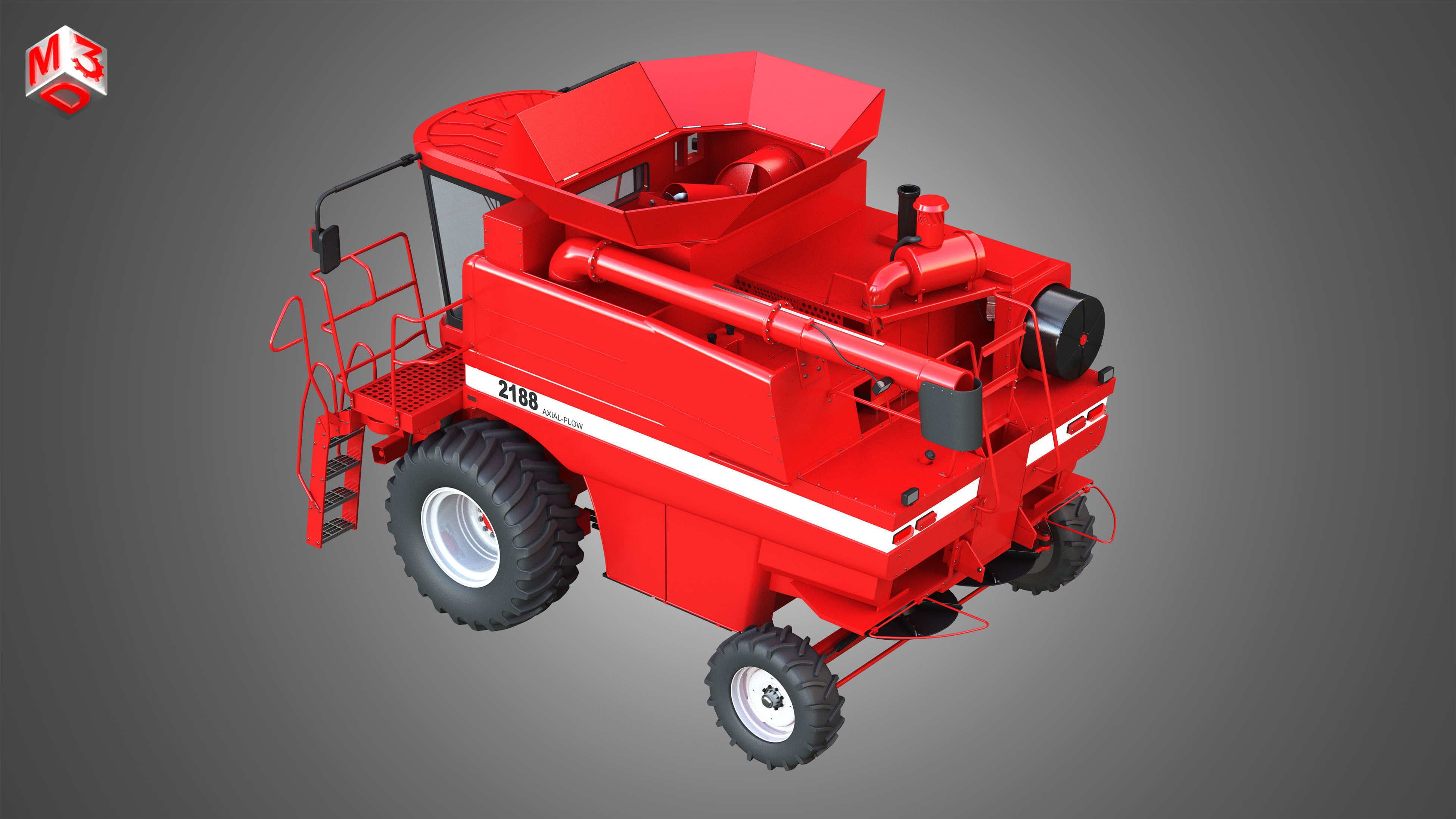 IH 1688 Combine Harvester 3D model | CGTrader