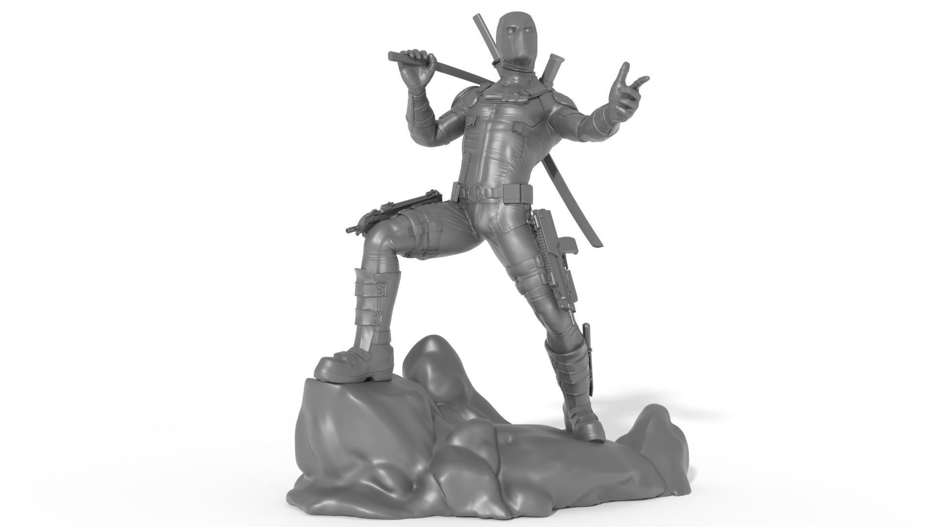 Deadpool stl 3D model 3D printable | CGTrader